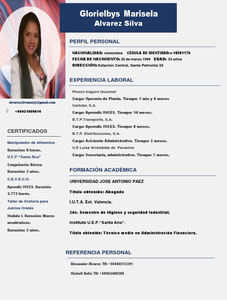 Sintesis Curricular Mary | PDF