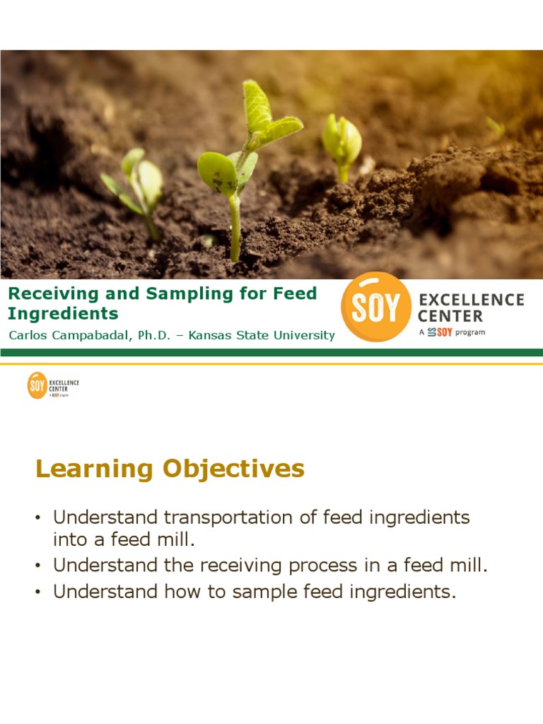 Receiving and Sampling For Feed Ingredients Carlos | PDF