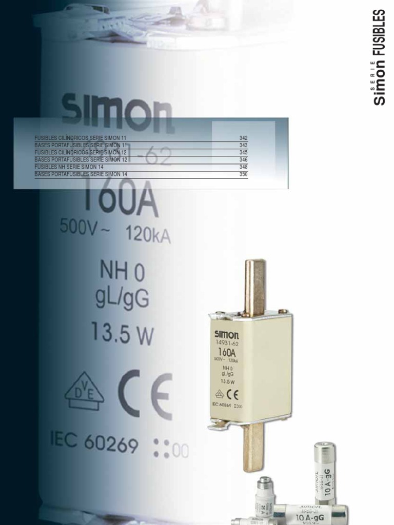 Catalogo Simon Fusibles | PDF | Fusible (Eléctrico) | Tornillo