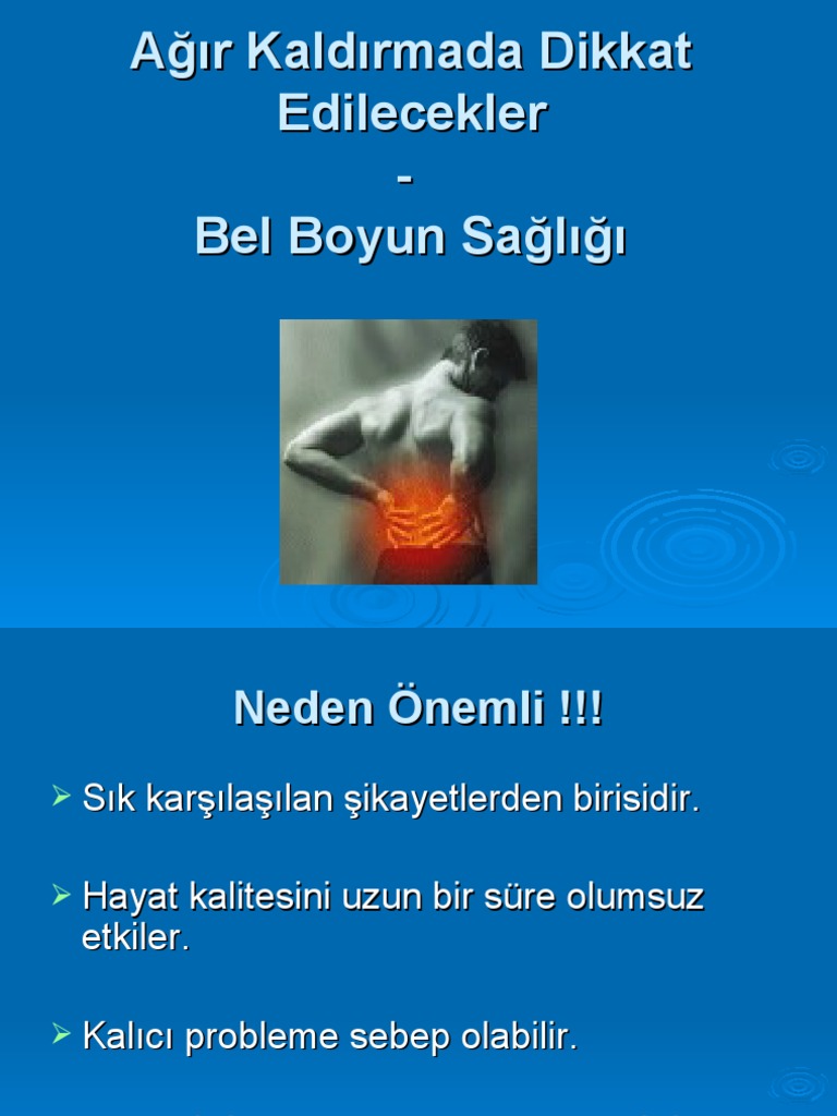 Boyun Ve Bel Sağliği (Sunum) | PDF