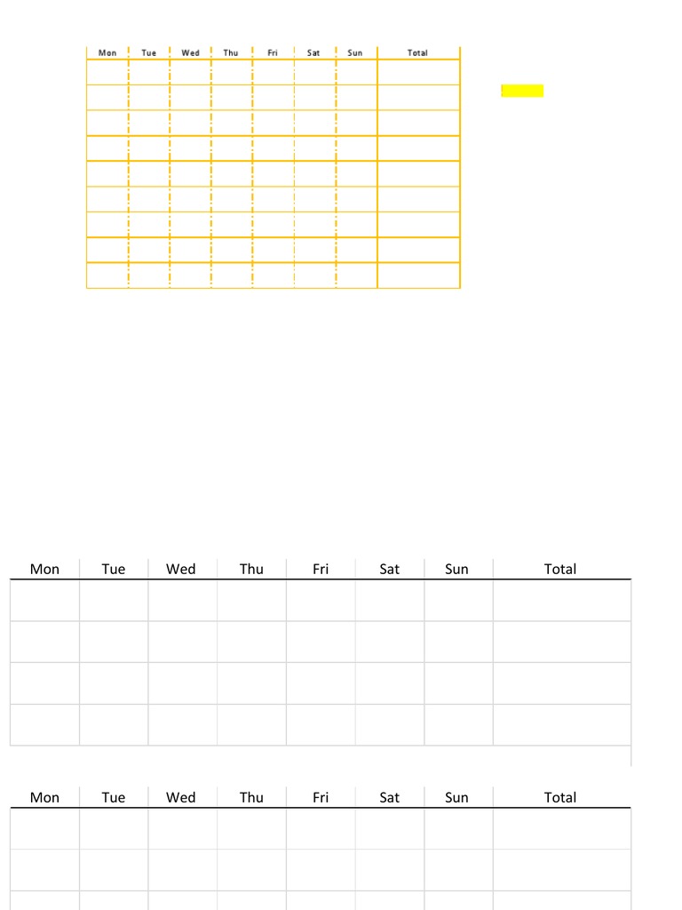 Habit Table Excel | PDF