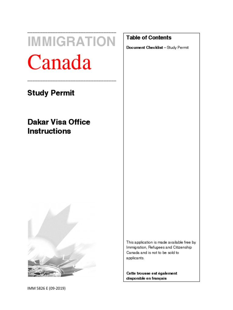 Dakar Canada Study Permit Guide | PDF | Travel Visa | Passport