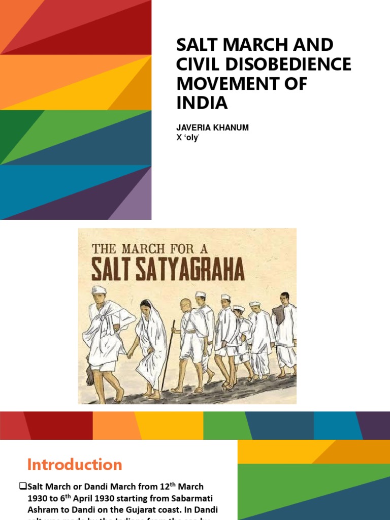 Salt March and Civil Disobedience Movement of India | PDF