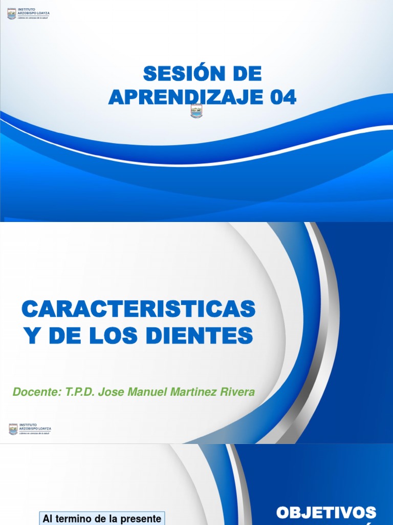 Sesión 4 - Anatomia y Fisiologia Bucodentaria CARACTERISTICAS de LOS ...