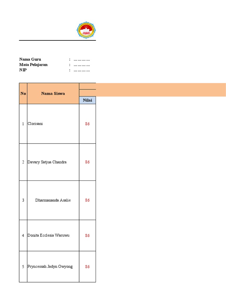 Format Rapor PTS (IKM & K13) | PDF