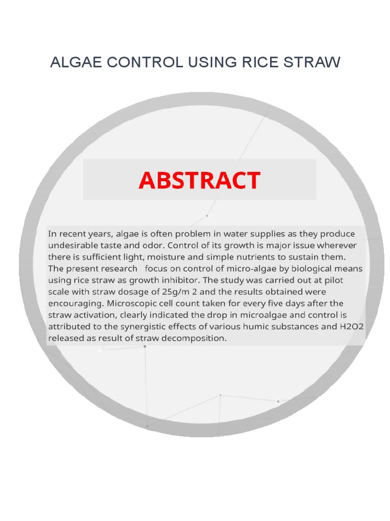 Algae Control with Rice Straw | PDF | Wellness