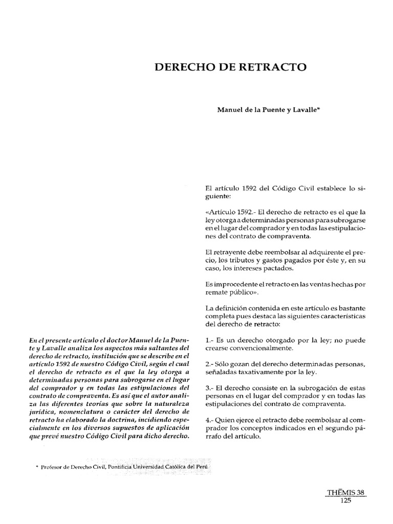 Vista de Derecho de Retracto | PDF
