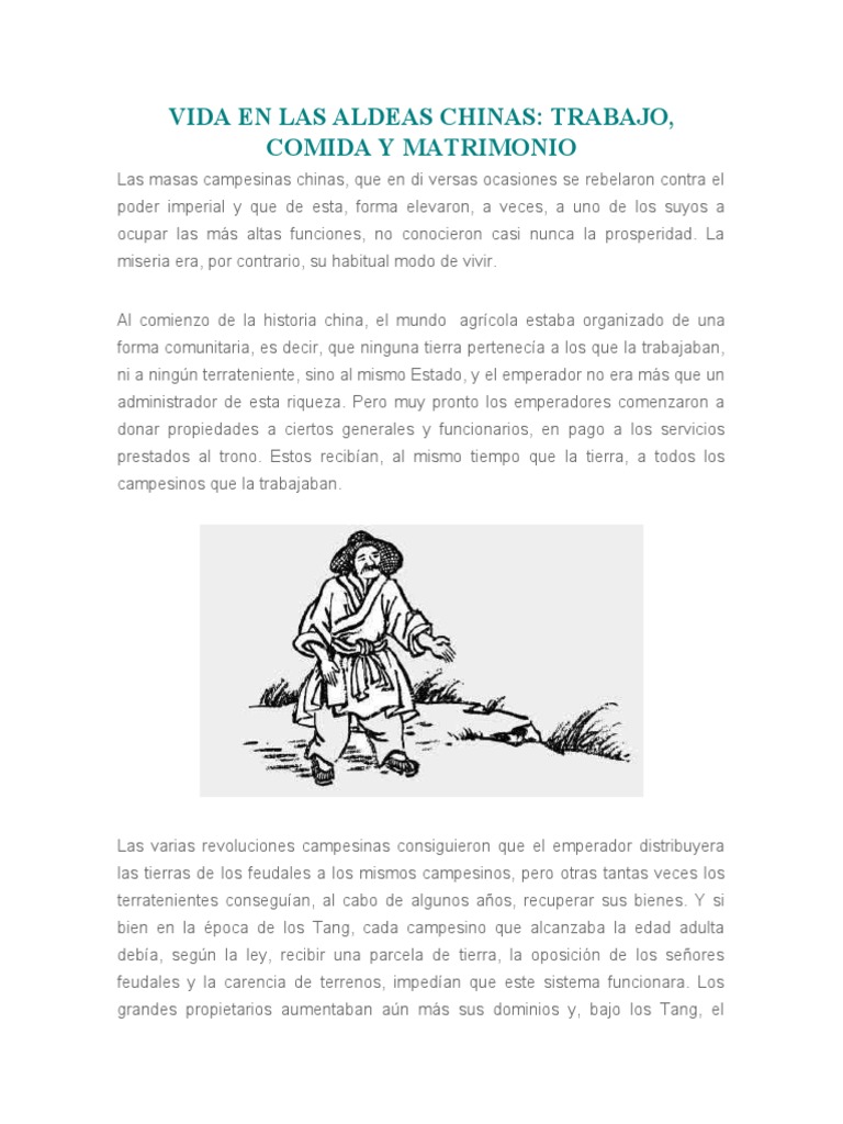 Vida en Las Aldeas Chinas | PDF | Campesino | Feudalismo