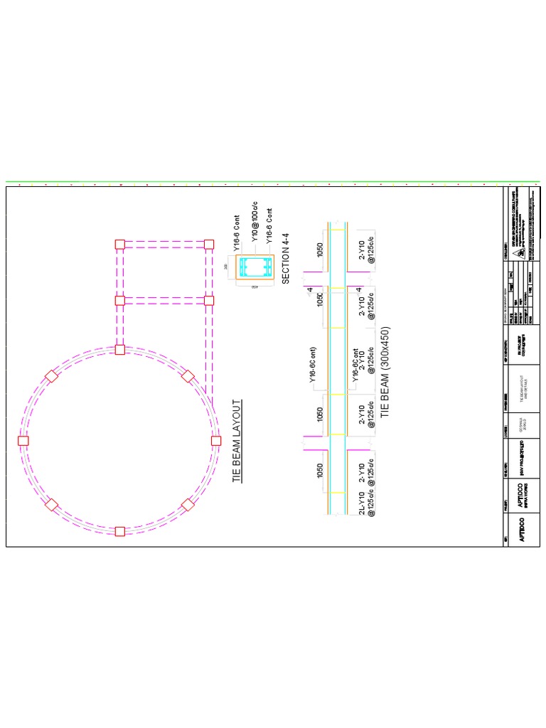 Tie Beam Layout and Details for 200KLD | PDF | Technology & Engineering