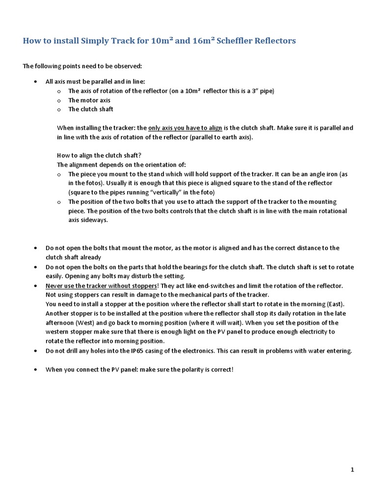 How To Install Simply Track For 10m | PDF | Rotation | Cartesian ...