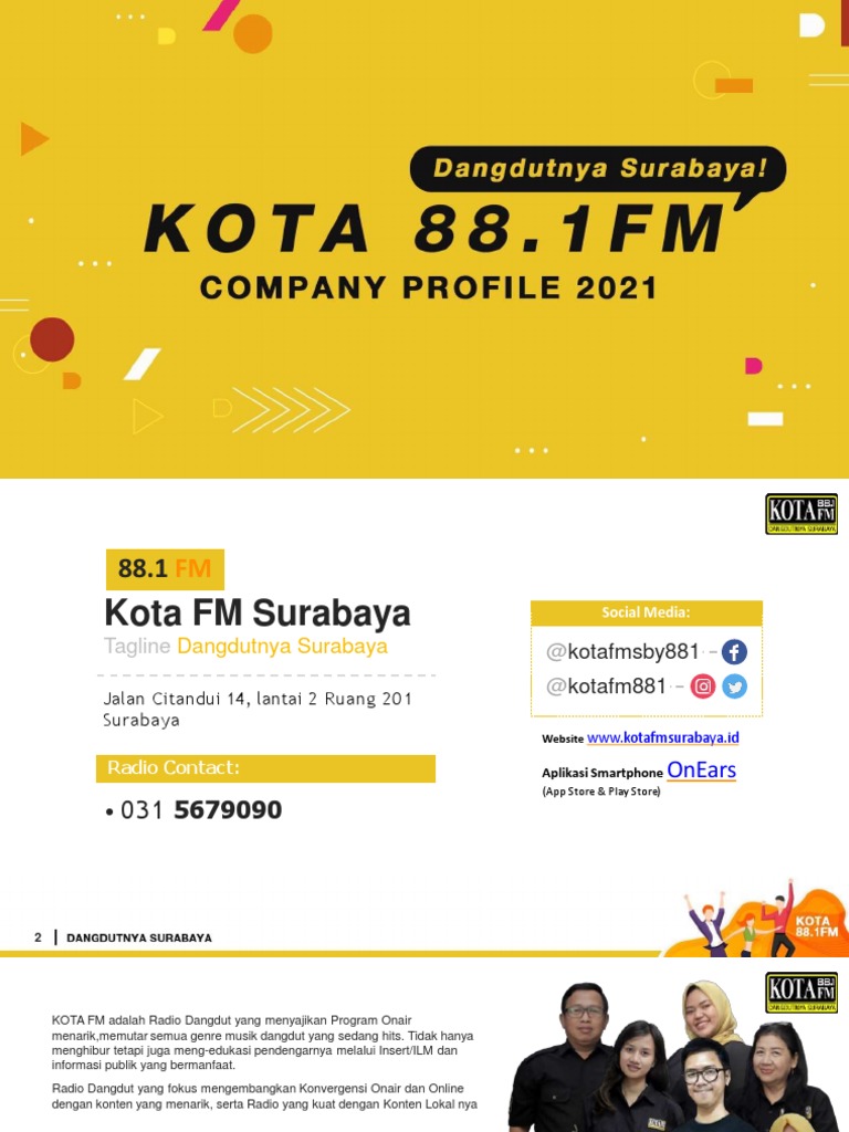 Kota FM - Company Profile 2021 | PDF