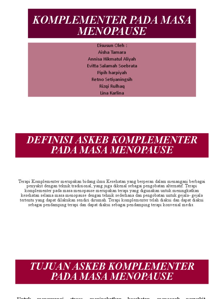 Komplementer Pada Masa Menopause | PDF