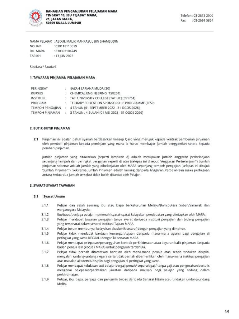 Surat Tawaran-5k | PDF