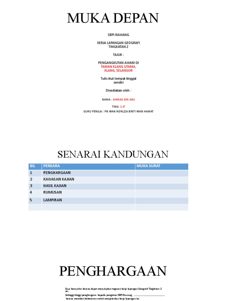 Template K Lapangan Geo f2 | PDF