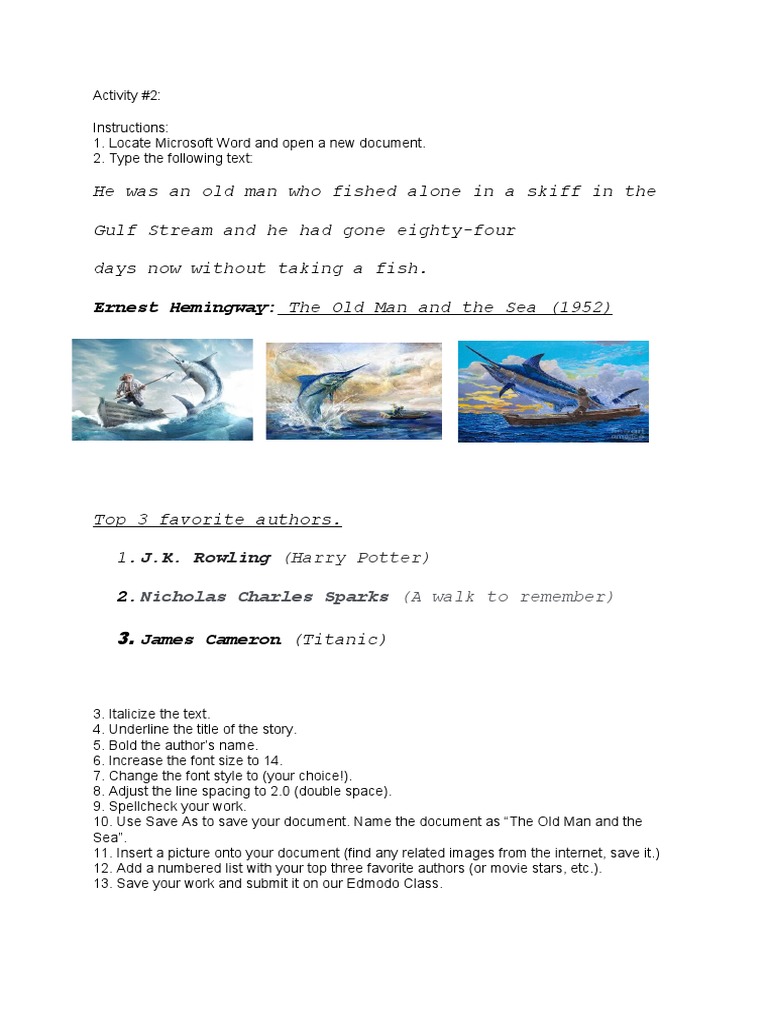 "The Old Man and The Sea". | PDF