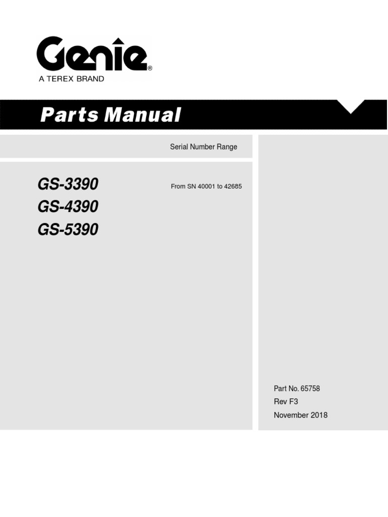 Manual Genie GS 3390 - 4390 - 5390 | PDF