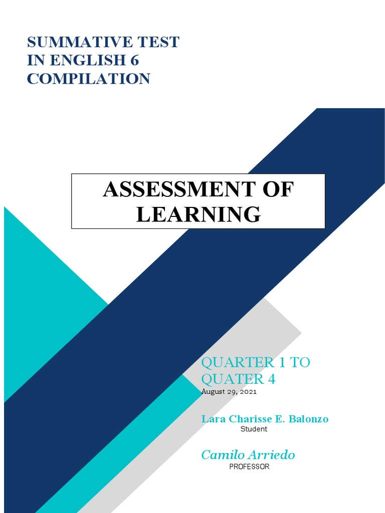 E. Summative Test in English 6 Compilation | PDF