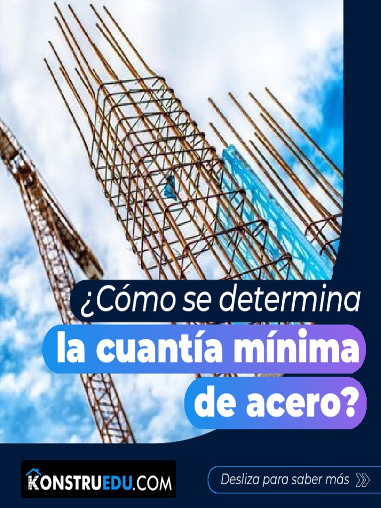 ¿Cómo Se Determina a Cuantía Mínima de Acero | PDF