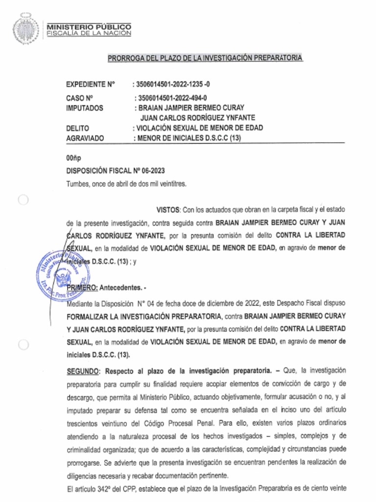 Prórroga Caso 494-2022 | PDF