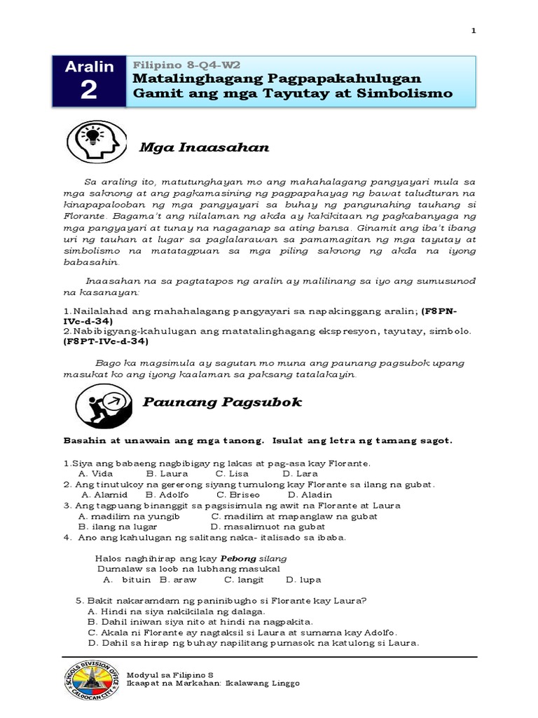 Filipino 8 Q4 Week 2 | PDF