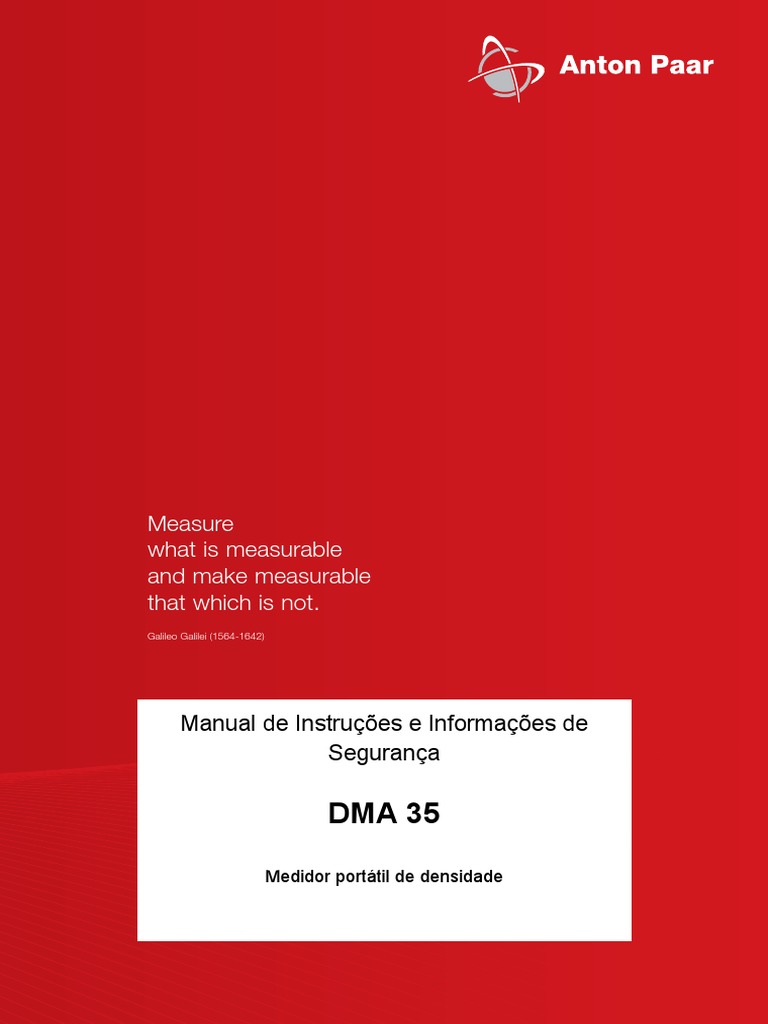 Manual do Densímetro DMA 35 | PDF | Identificação de radiofrequência ...