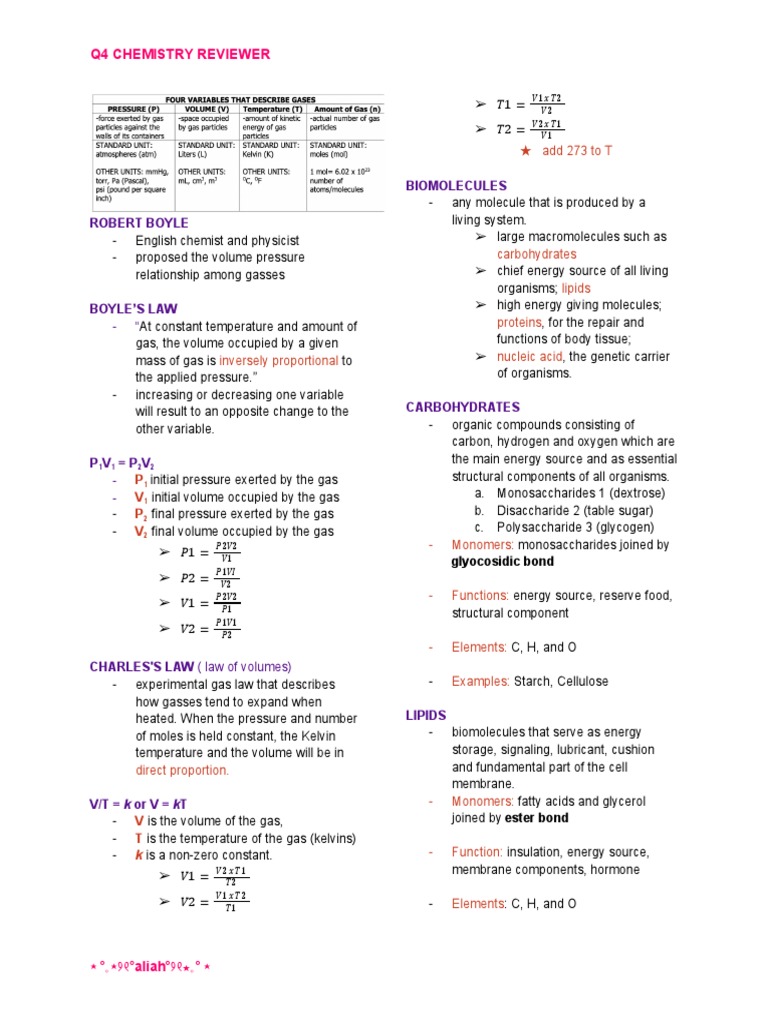 Q4 Chemistry 10 Reviewer | PDF