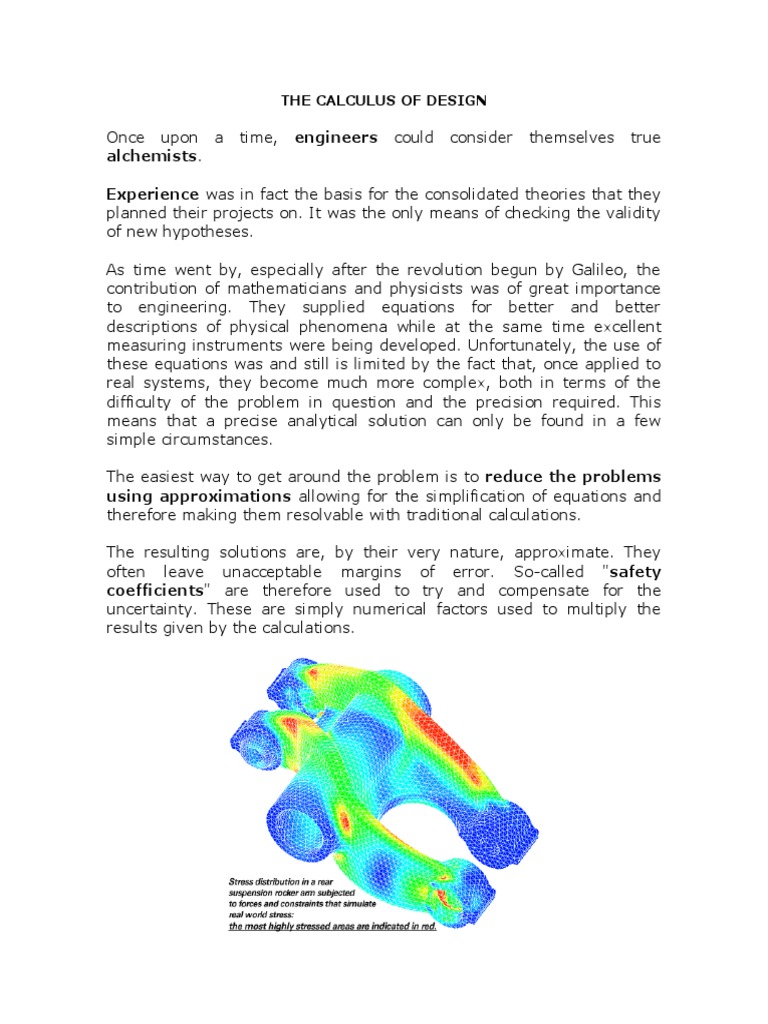 The Calculus Of Design Pdf Finite Element Method Physical Sciences