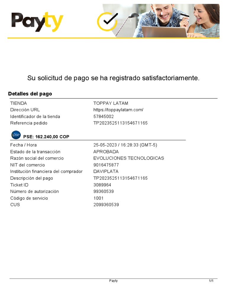 Revise su ticket de pago TP2023525113154671165 | PDF | Finanzas y dinero
