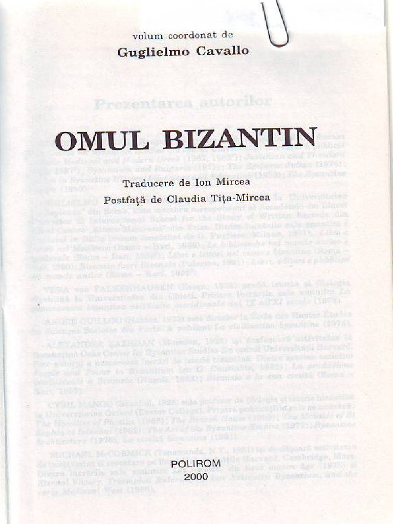 Omul Bizantin 2000 Săracul | PDF