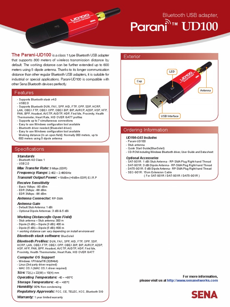 Parani UD100 Datasheet | PDF