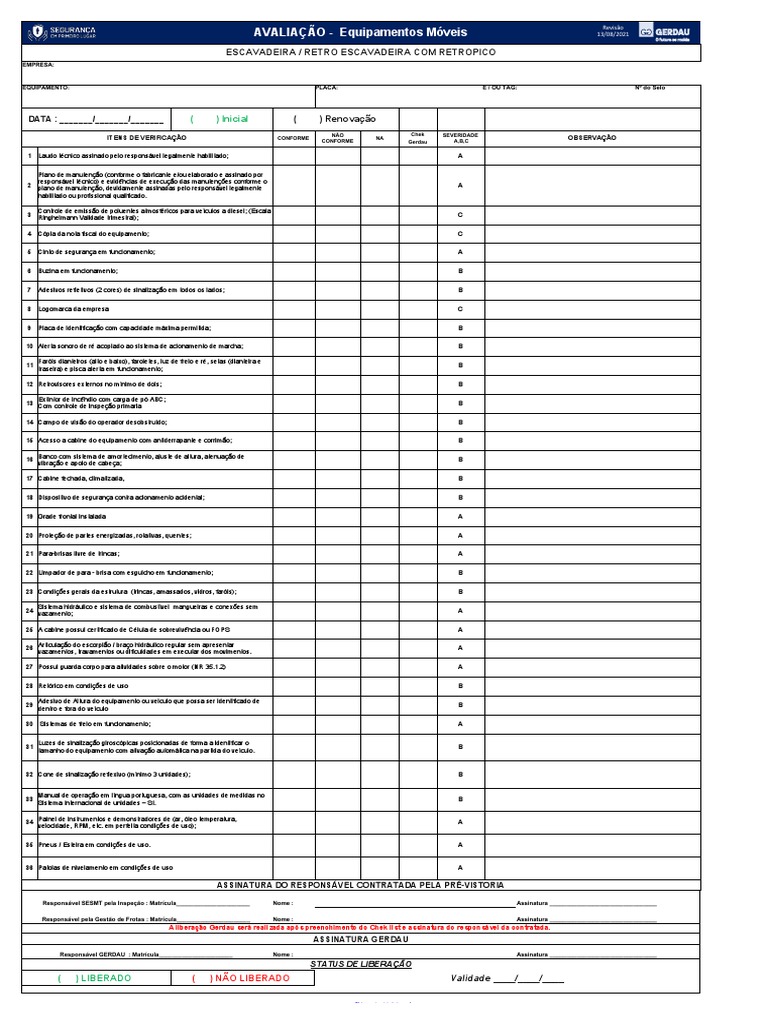 Cópia de Anexo III - Check List de Equipamentos Móveis (OB-PGG-010-025 ...