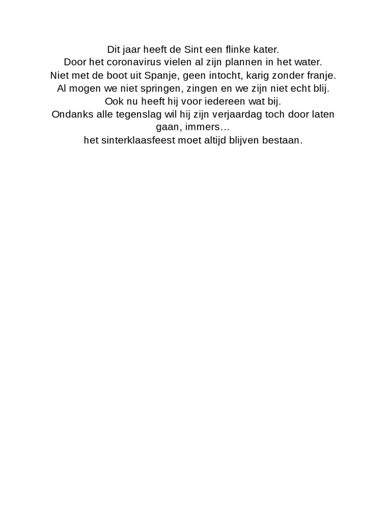 Gedicht Sinterklaas - Google Documenten | PDF