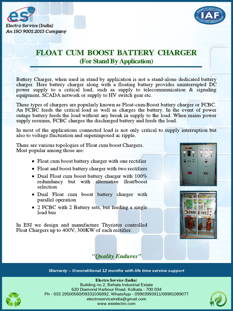 Float Cum Boost Battery Charger | PDF | Battery Charger | Rectifier