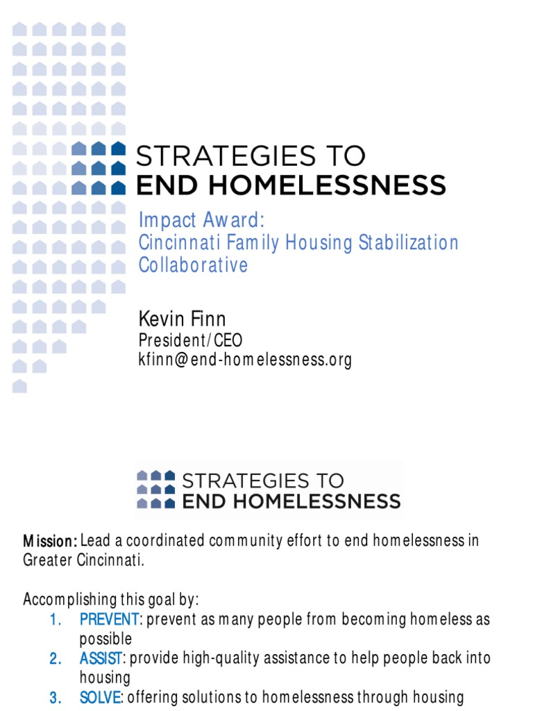 Strategies To End Homelessness Impact Award Presentation | PDF ...