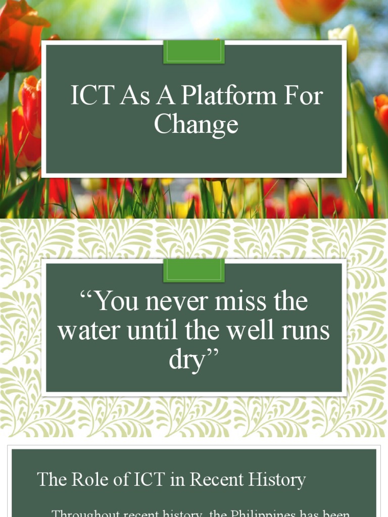 ICT As A Platform For Change | PDF