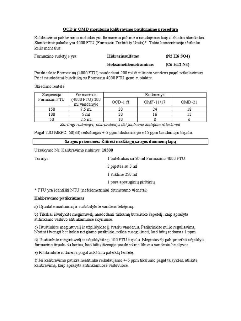 OWS Calibration | PDF