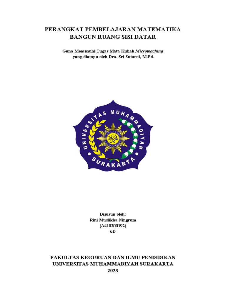 RPP Bangun Ruang Sisi Datar | PDF