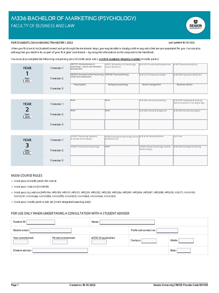M336 2023 T1 Coursemap | PDF