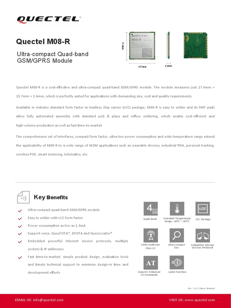 Quectel M08-R GSM Specification V1.0 | PDF | General Packet Radio ... Quectel M08-R GSM Specification V1.0 | PDF | General Packet Radio ...