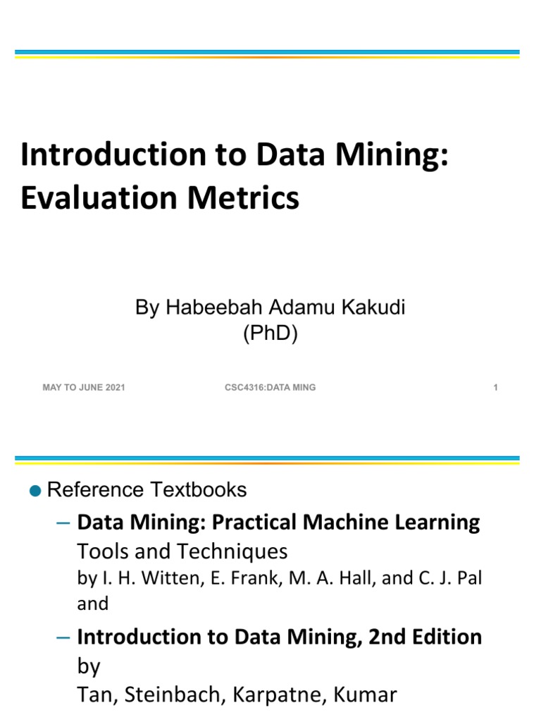 CSC4316 9 | PDF | Cross Validation (Statistics) | Receiver Operating Characteristic