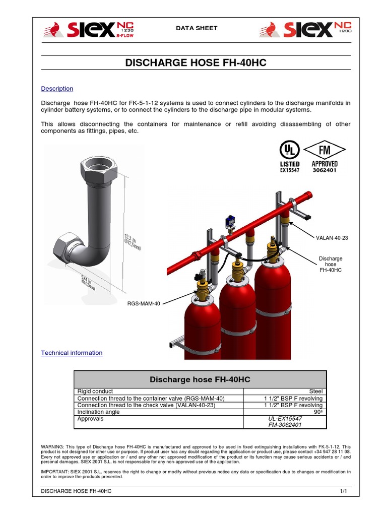 Discharge Hose FH-40HC - Rv05 | PDF | Pipe (Fluid Conveyance) | Gas ...