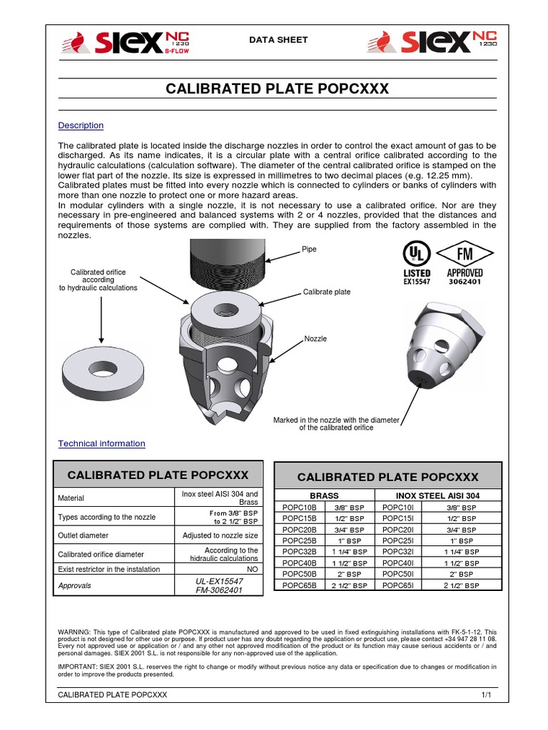 Calibrated Plate POPCXXX - Rv05 | PDF | Equipment | Building Engineering