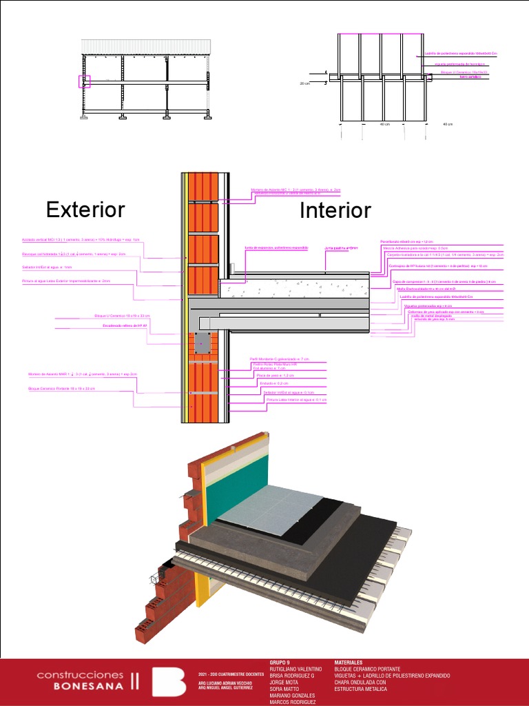 G9 TP08 Detalles Entrepisos v2 Int, Ext | PDF | Ingeniería de Edificación | Construyendo tecnología