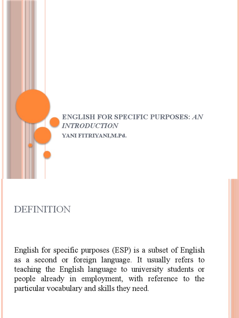 Session 1 ESP - An Introduction | PDF