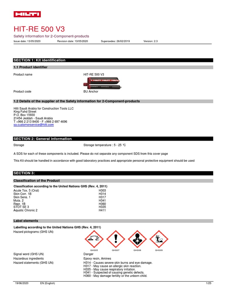 Hilti HIT RE 500 V3 | PDF