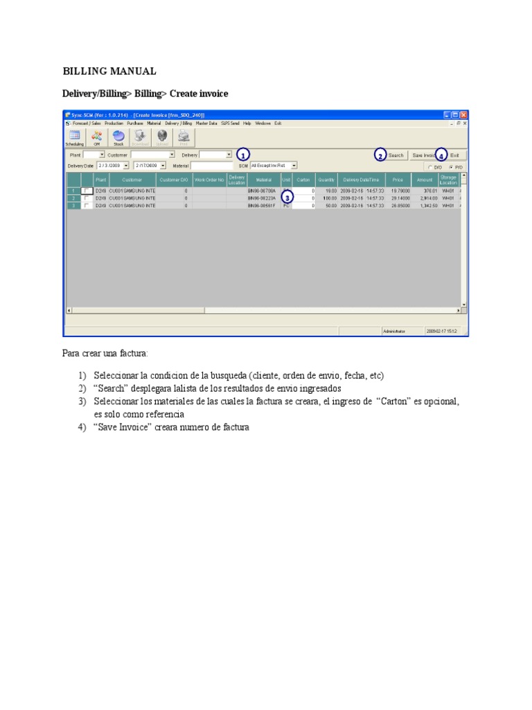 Billing Manual SP | PDF