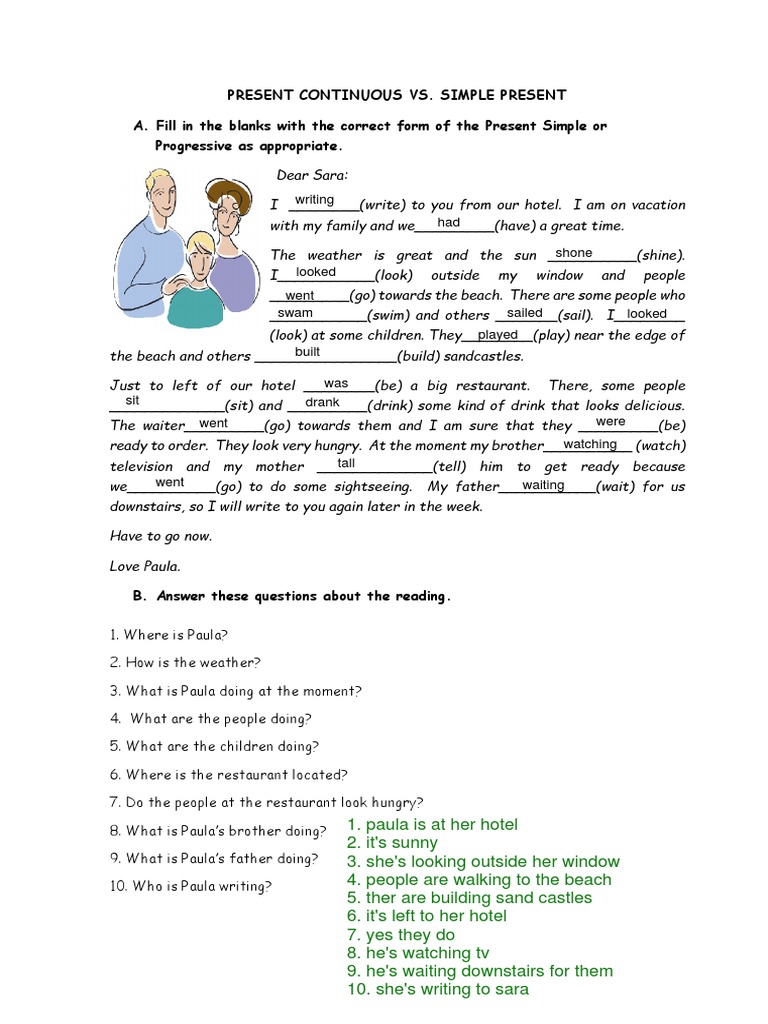 Present Continuous or Simple | PDF | Linguistics