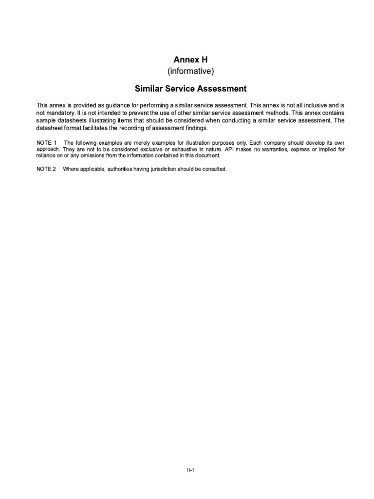 API 653 Annex H | PDF