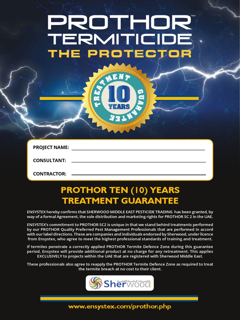 Prothor-Termiticide-10-Years-Guarantee-Flyer | PDF