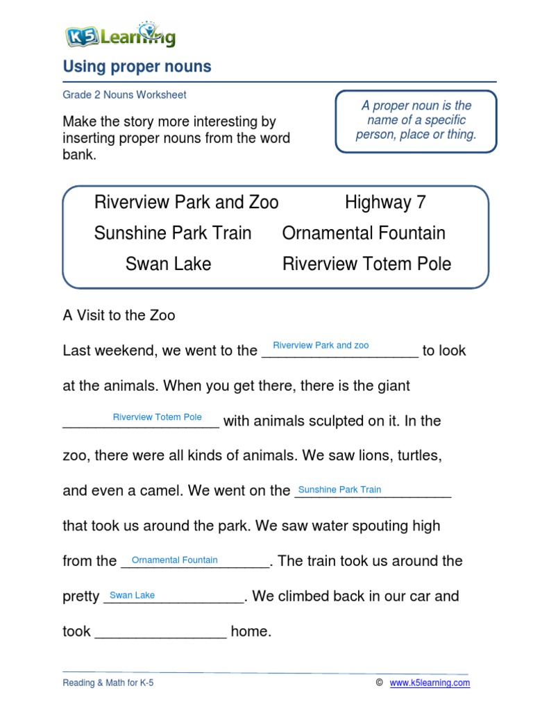 grade-2-proper-nouns-b | PDF